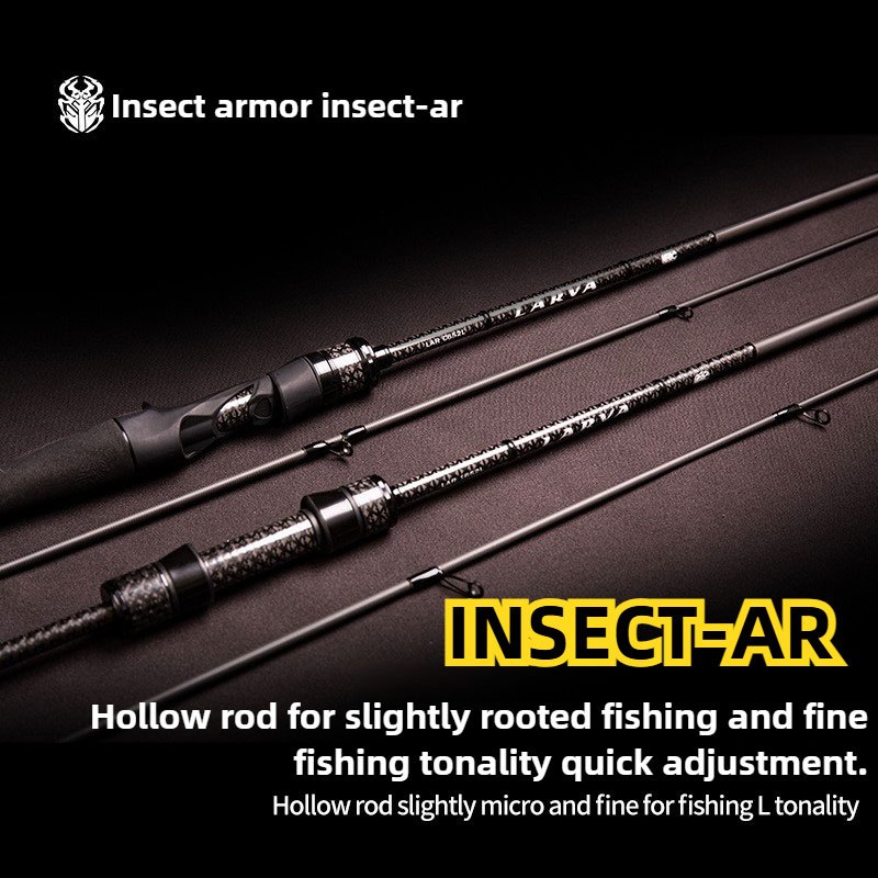 INSECT-AR 2.06m/2.28m Light Action Fishing Rod Full Hollow Carbon Tip ...