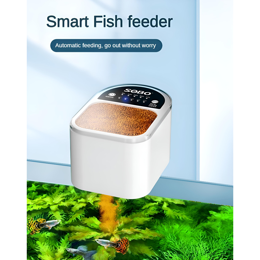 Fish feeder/automatic fish tank feeder/5-speed feed -5-speed timed ...