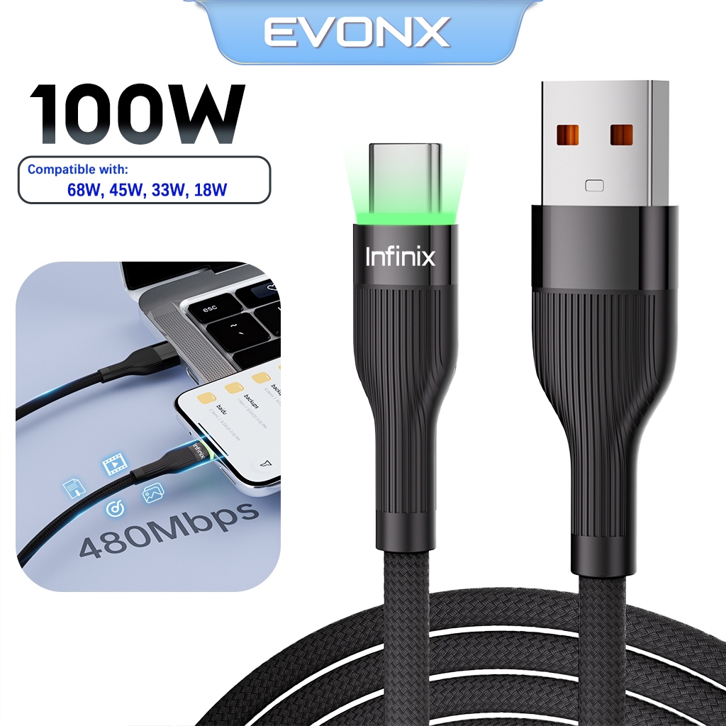 InfinIx Data Cable 68W 33W 18W Type C Super fast charging For Zero 30 ...