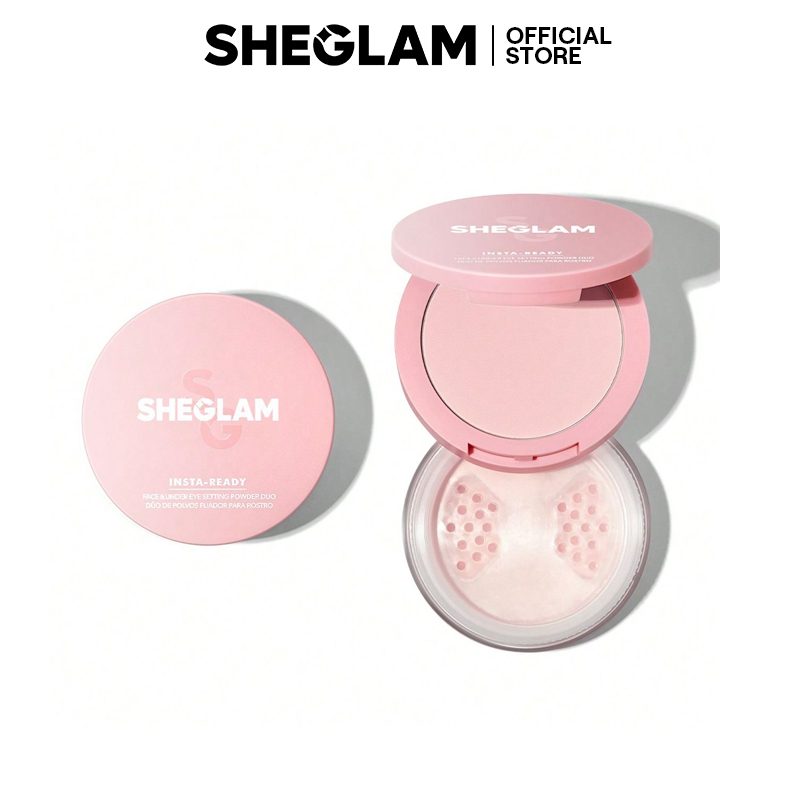 SHEGLAM Face & Under Eye 2 In 1 Setting Powder Duo- Pink | Shopee Malaysia