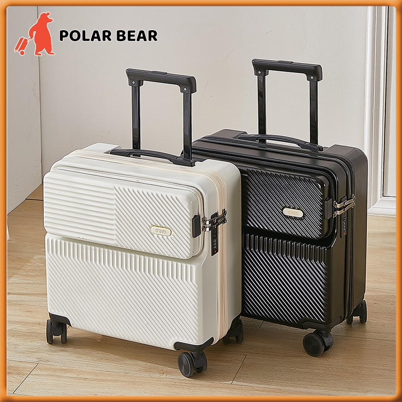 POLAR BEAR 18 Inci Buka Depan Beg Bagasi 7Kg Beg Pengecasan USB Beg ...