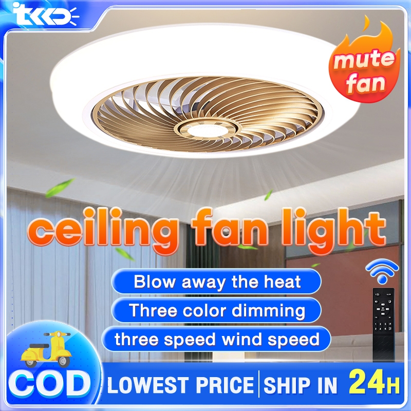 【Ready Stock】LED Ceiling fan light Kipas Siling Kdk Recessed Mounted ...