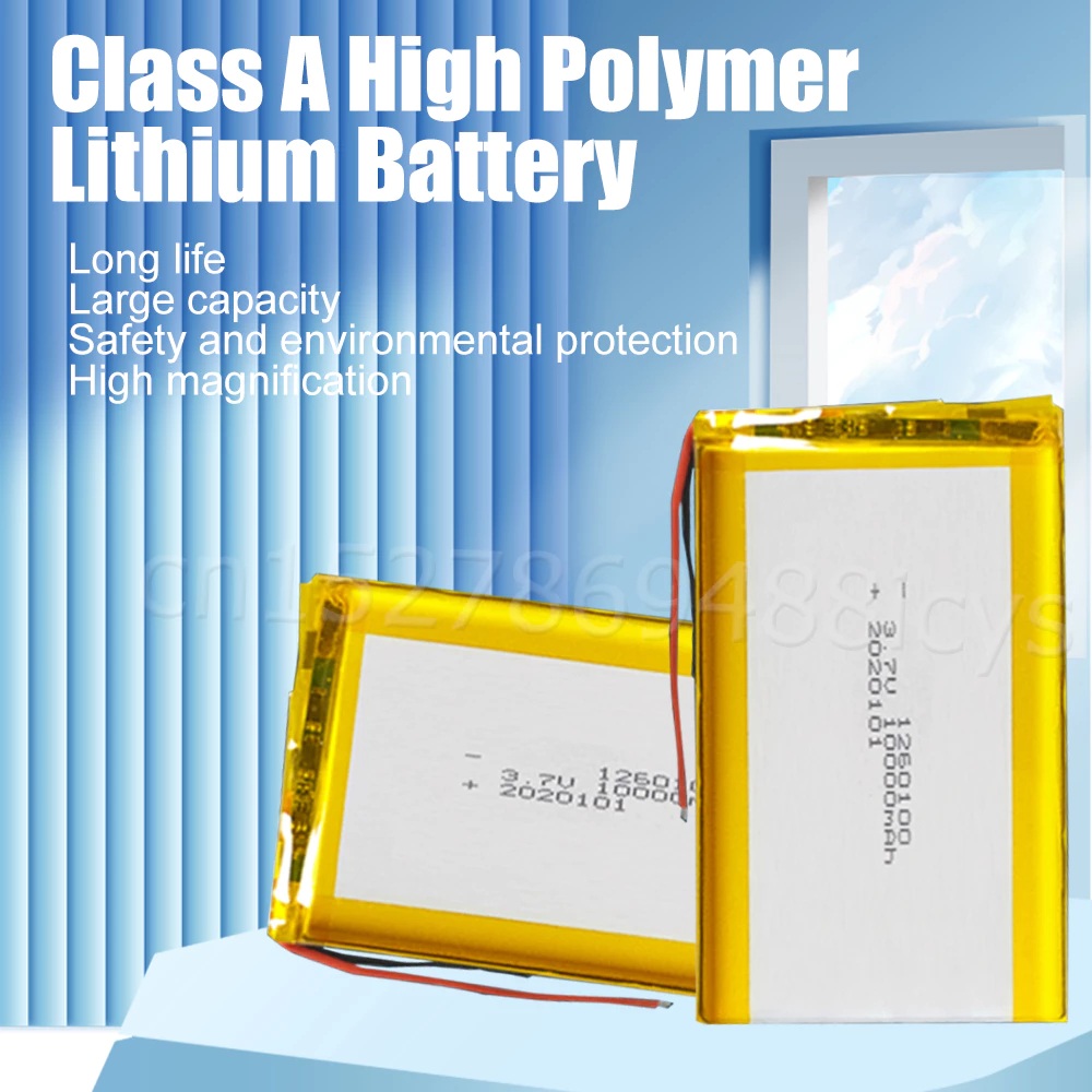 1260100 3.7V 10000mAh Rechargeable Lithium Polymer Batteries With PCB ...