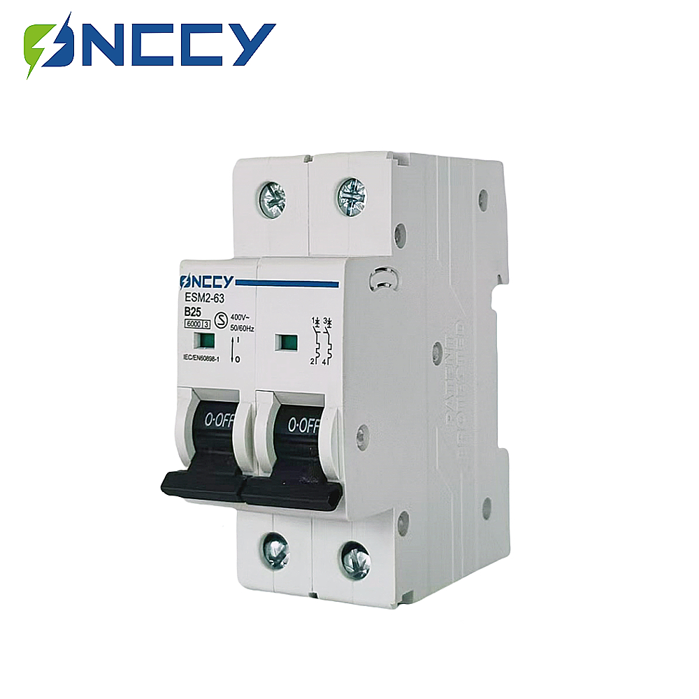 ONCCY AC MCB 2P 6A 10A 16A 20A 25A 32A 40A 50A 63A 415V Mini Circuit Breaker B Curve C Curve 6KA ...