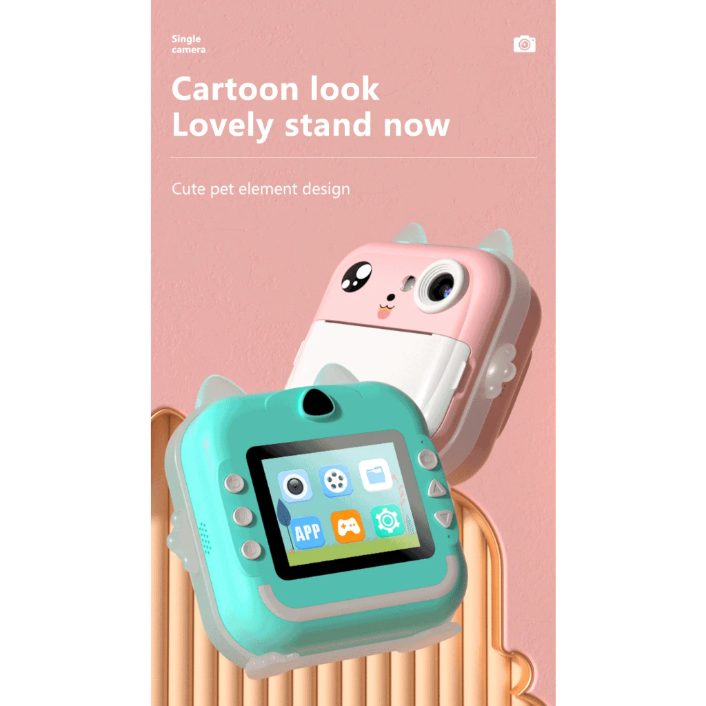 Q5 Mini Children Instant Print Camera Kids Camera 1080P Printer Instant ...