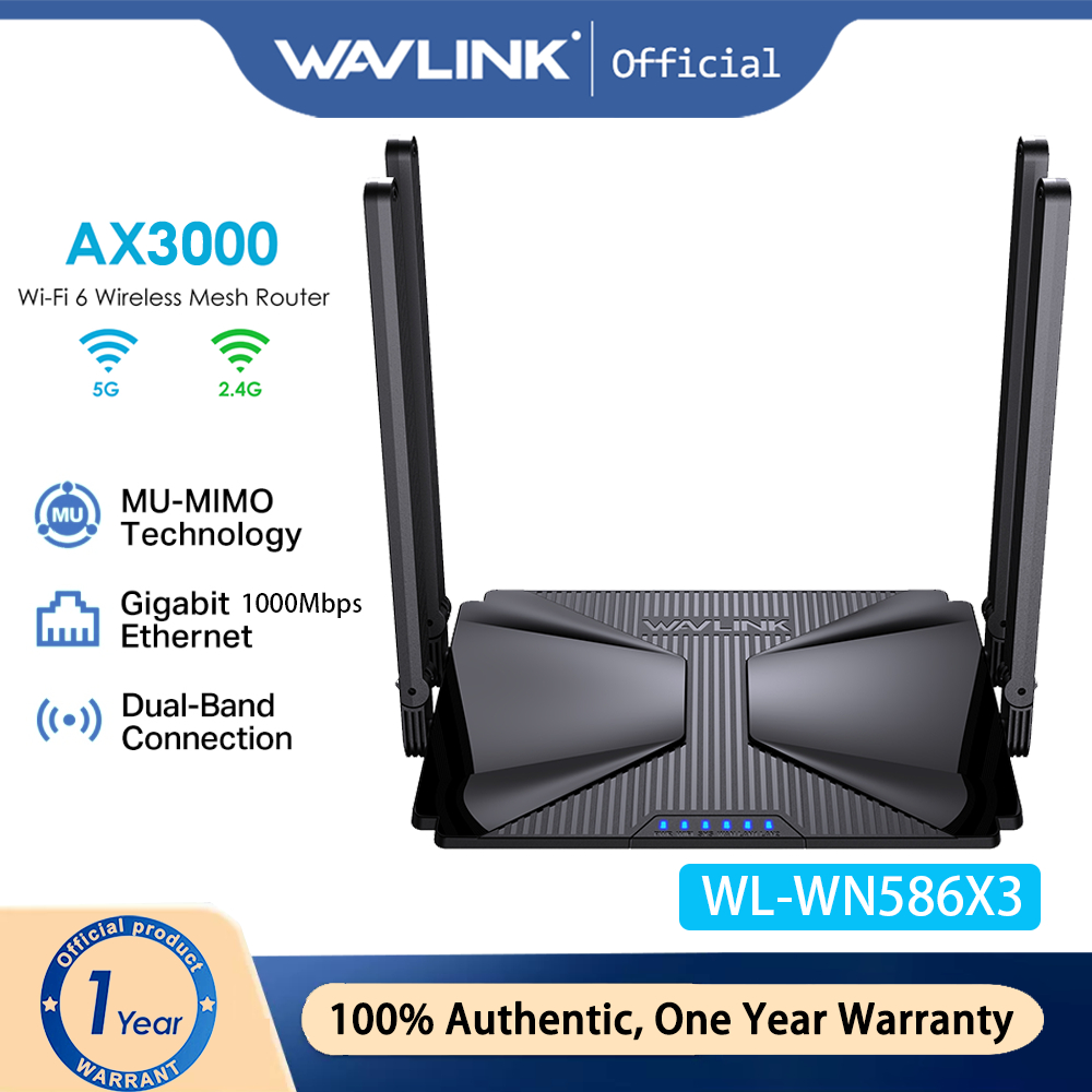 WAVLINK Wi-Fi 6 AX3000 Dual Band Mesh Router Gigabit Router Everything ...