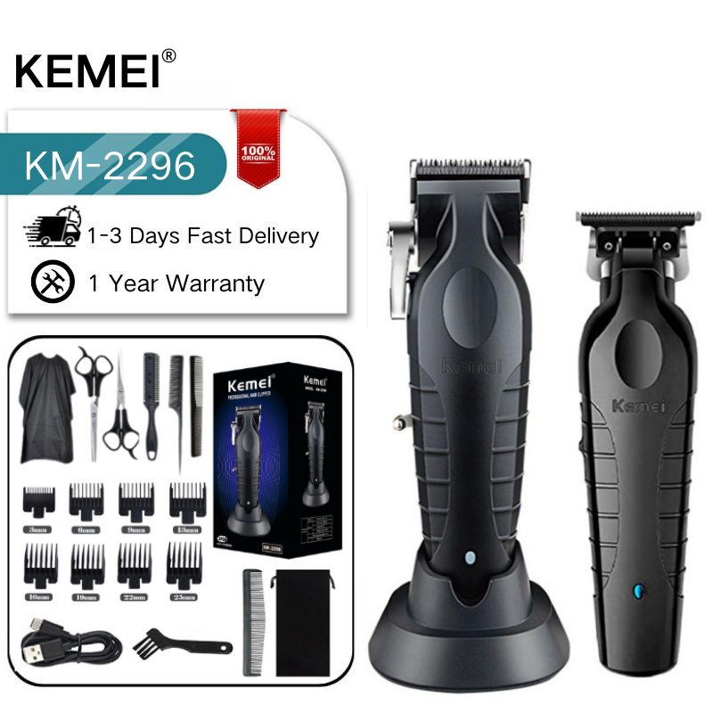 Kemei KM-2296 KM-2299 T8 Hair Clipper Kit Men's Electric Shaver Hair Trimmer Machine ...