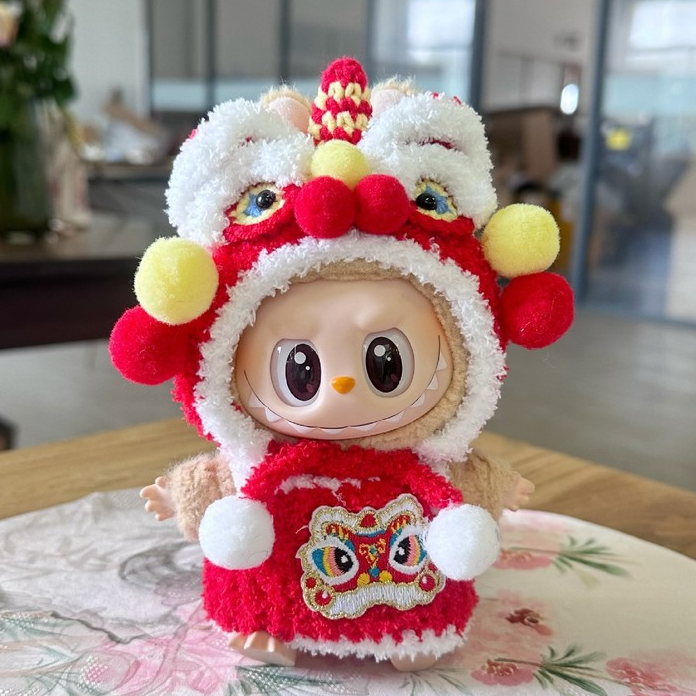 Handmade lion dancing clothes for labubu ((Only Baby Clothes) v1 v2 ...