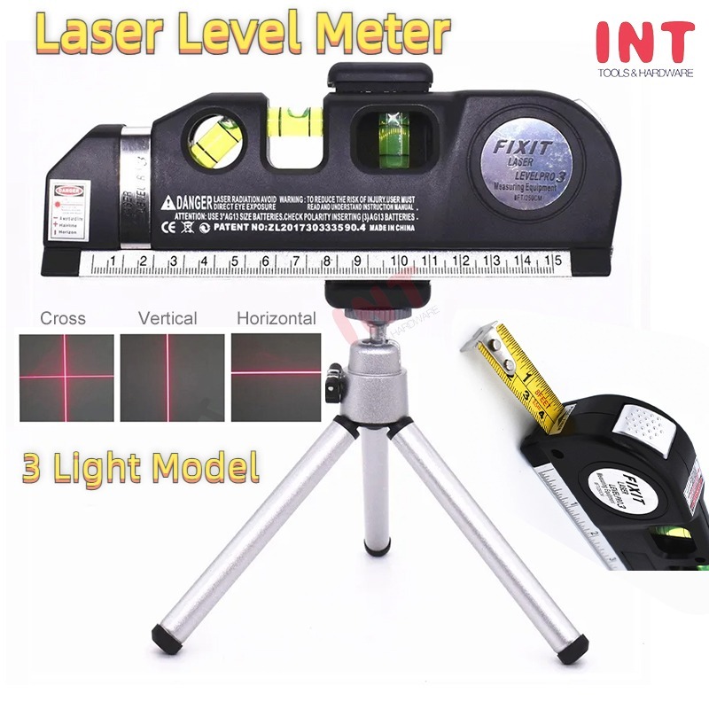Multi-functional Laser Leveler with Tape Ruler Vertical and Horizontal ...