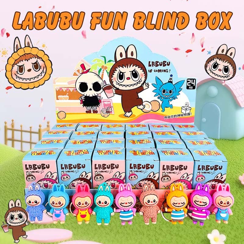 Labubu Sanrio Capybara Keychain Urbanvinyl Doll Macaron Labubu Keychain ...