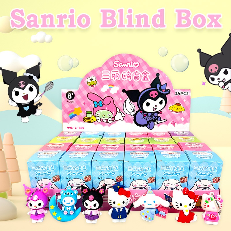 Sanrio Labubu Capybara Keychain Box cute design blind box keychain ...
