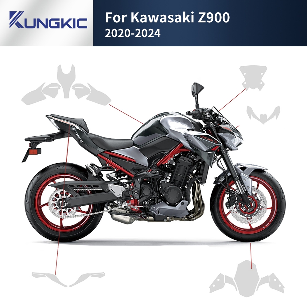 For Kawasaki Z900 2020-2024 Motorcycle PPF TPU Protective Film Z 900 ...
