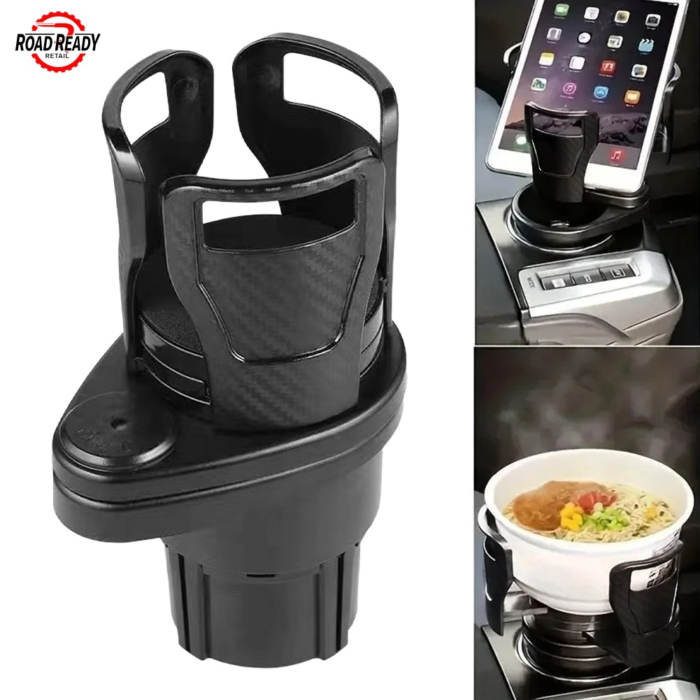 Universal Car Cup Holder Expander 360° Rotation Adjustable Base 2 In 1 ...