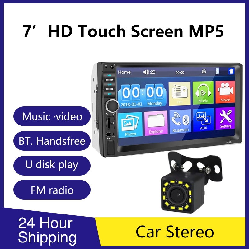 Car MP5 Player 7018B 7 Inch Double Din Car Radio Stereo Touchscreen ...