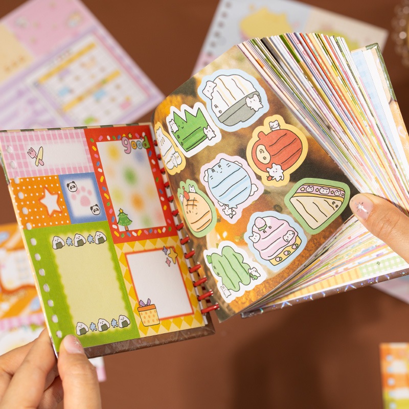42pcs Retro Kawaii Stickers Cute Sticky Note DIY Handbook Materials ...
