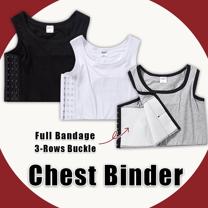 Janest Chest Binder Comfortable And Breathable Full Bandage Side Buckle