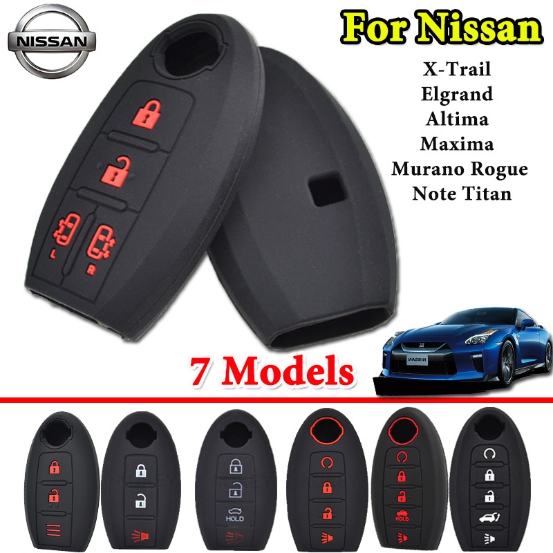Nissan Silicone Key Cover Remote Key Case Fob For Nissan Sentra X-Trail ...
