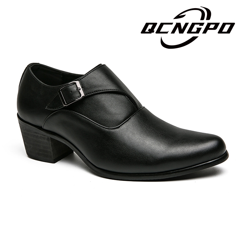 Increase Height 6cm Leather Shoes raya Business Dress Groom Derby Lace ...