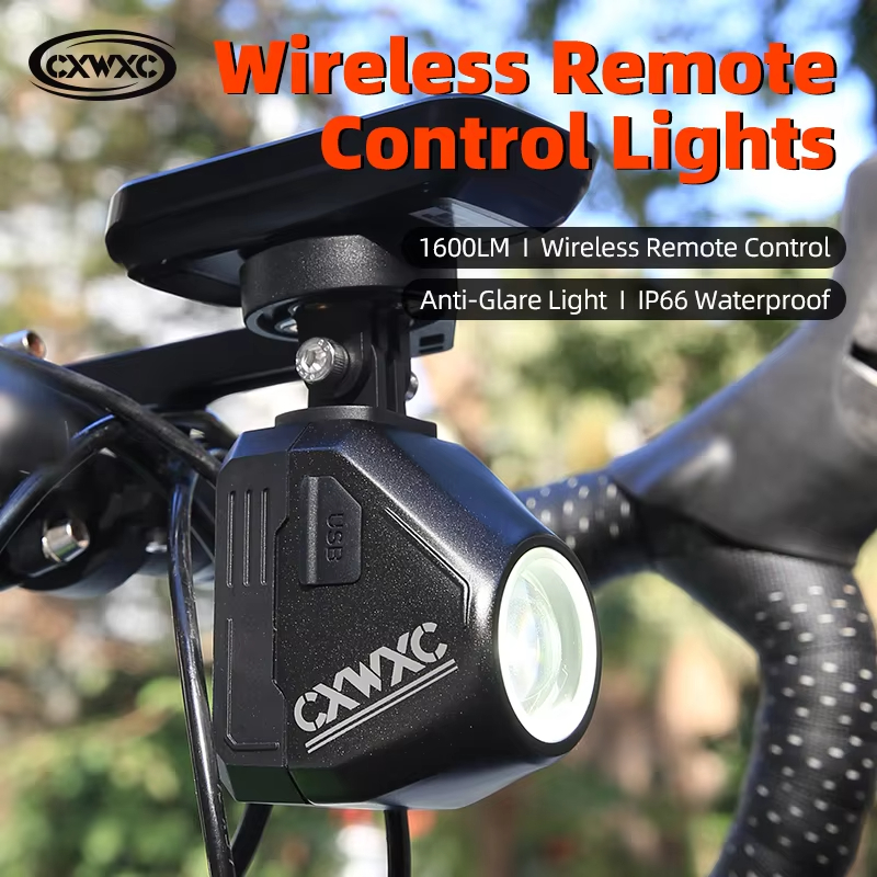 CXWXC Hoisting Bike Front Light 1600 Lumens Wireless Remote Control ...