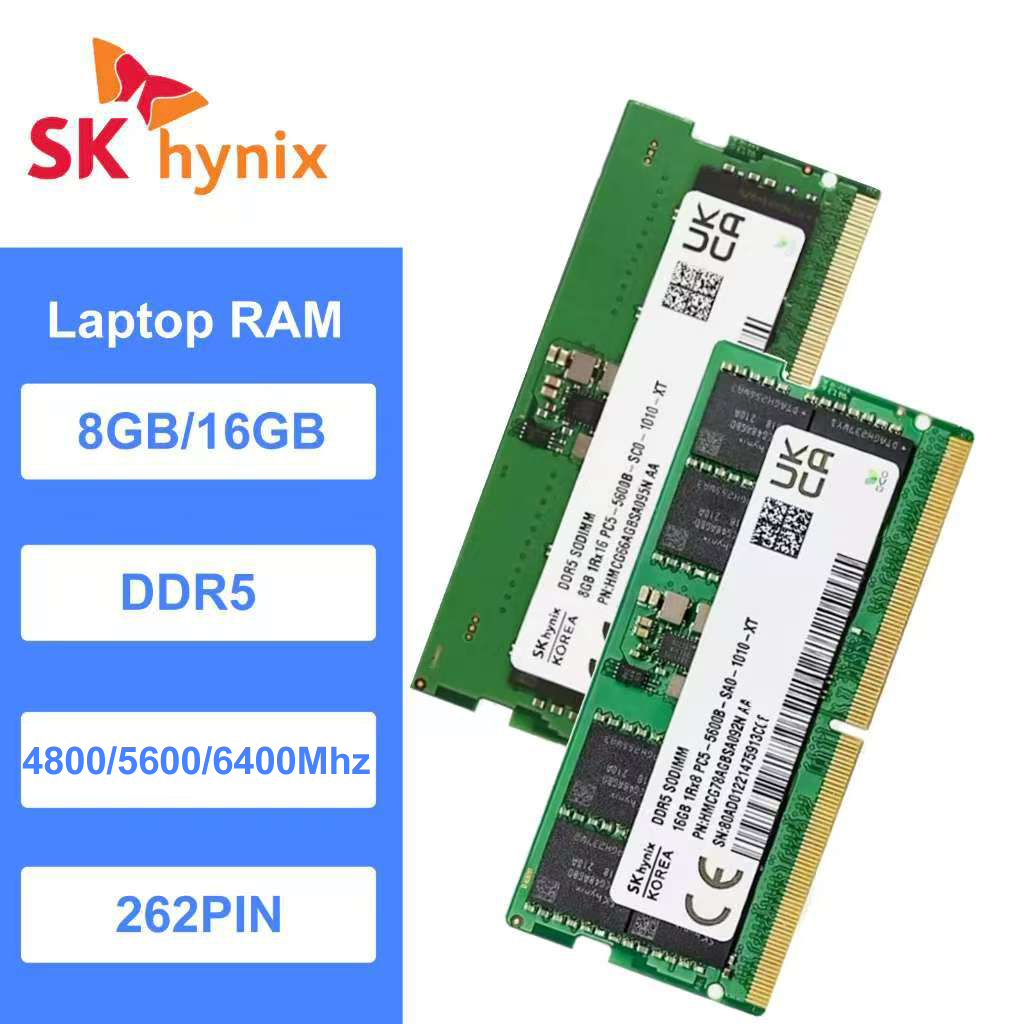 SK Hynix 8GB 16GB DDR5 4800Mhz 5600Mhz 6400Mhz 1.1V 262Pin SODIMM Laptop Memory RAM | Shopee ...