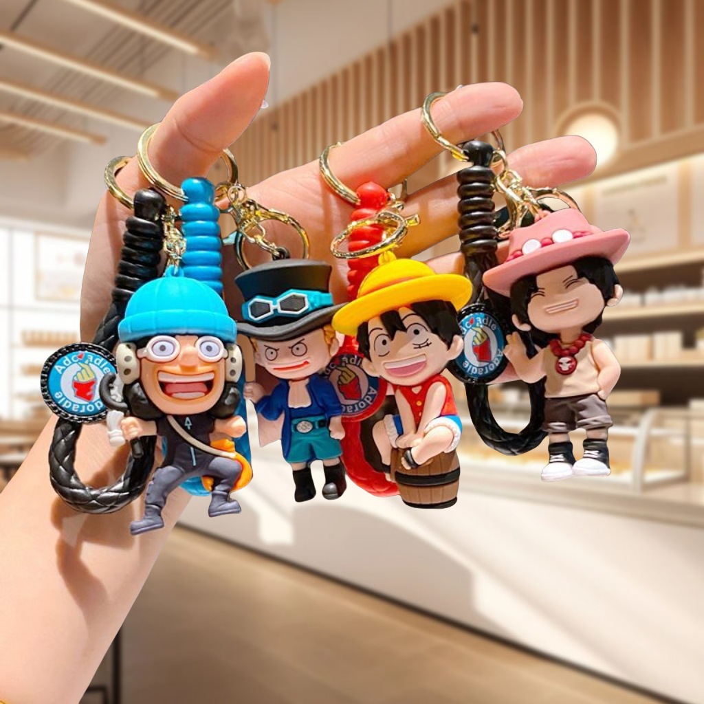 Luffy Keychain One piece Keychain Anime Zoro Keychain Ace Keychain ...
