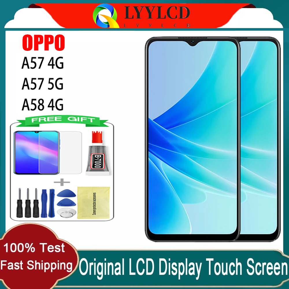 Original For OPPO A57 4G A57 5G A58 LCD Display Touch Screen With Frame ...