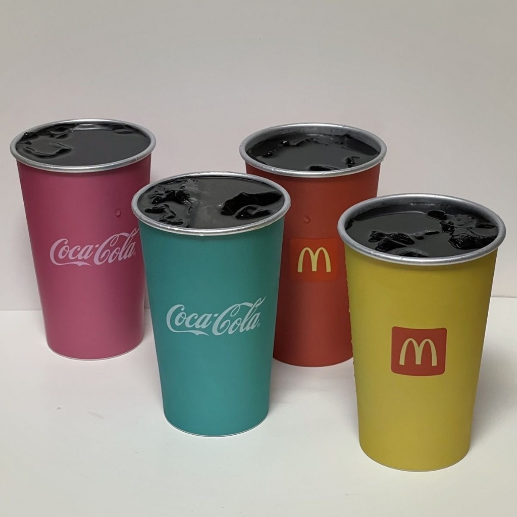 2024 McDonald's color-changing aluminum cup that turns color in cold ...