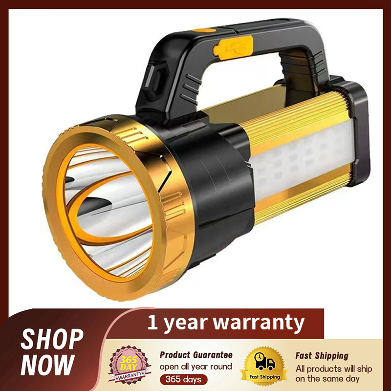(1 year warranty) LED core + side light IPX7 waterproof searchlight ...