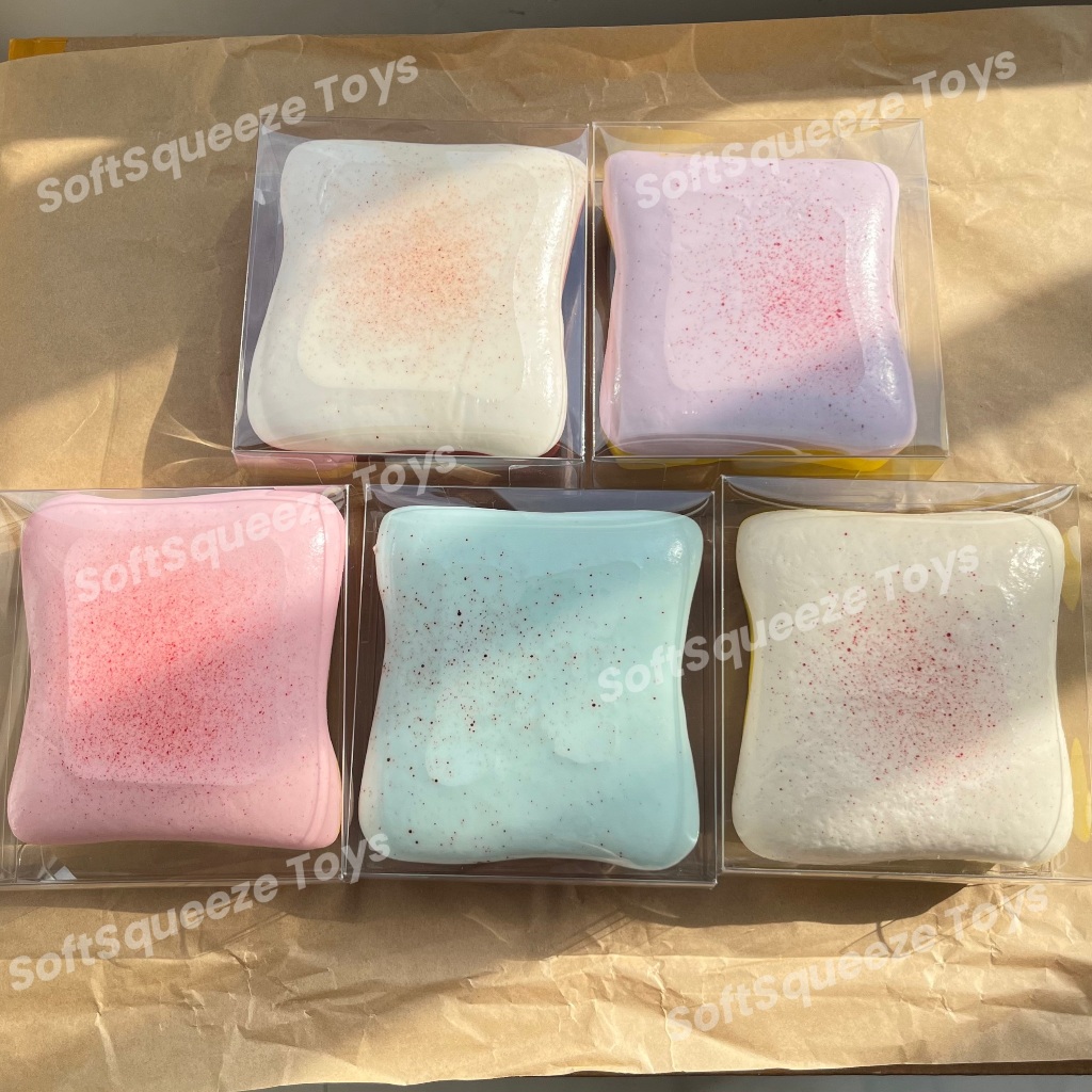 squishy, soft and sticky boxed toast-shaped slow rebound toy, PU ...
