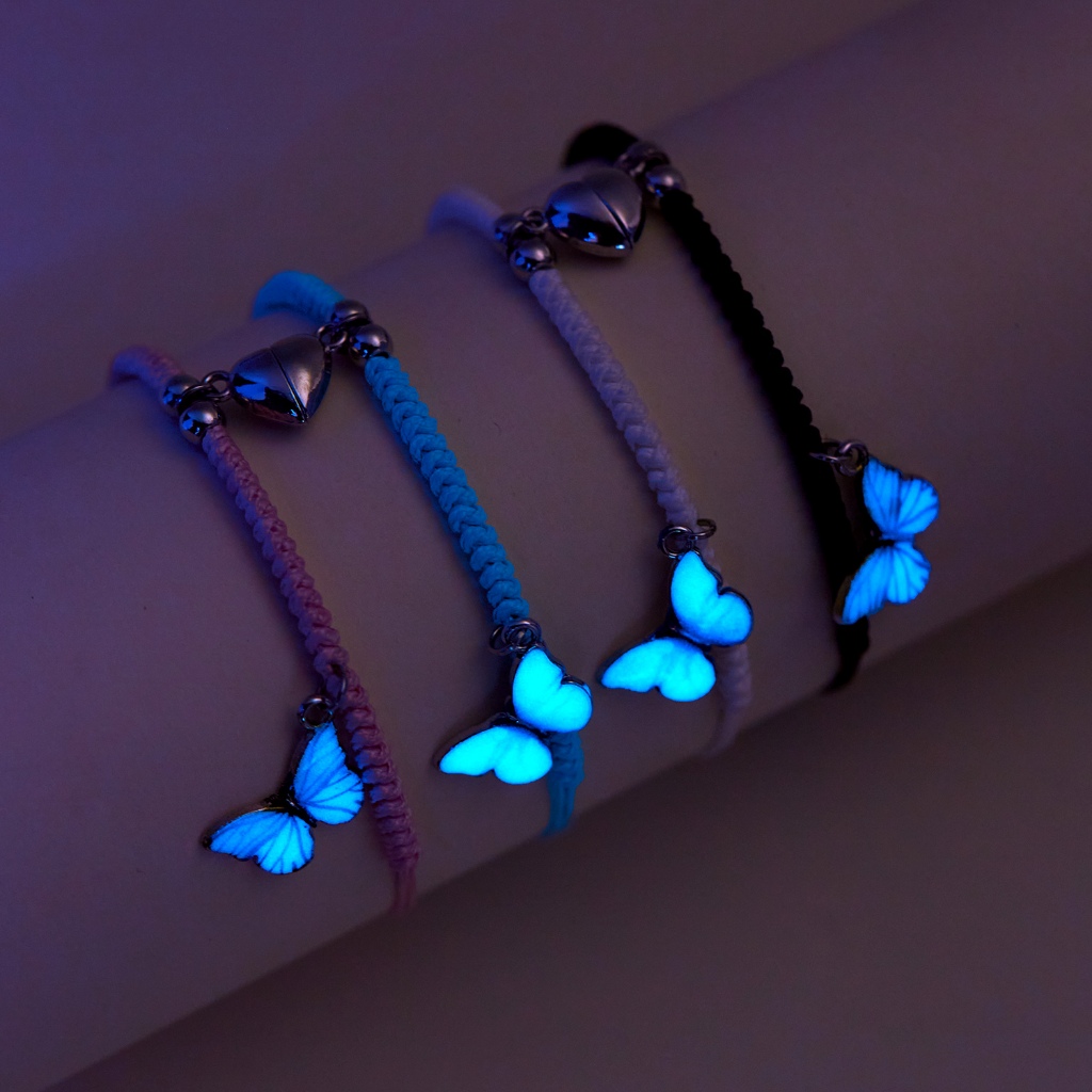 ZHENGYOU Luminous Love Snake Knot Couple's Best Friend Weaving Bracelet ...