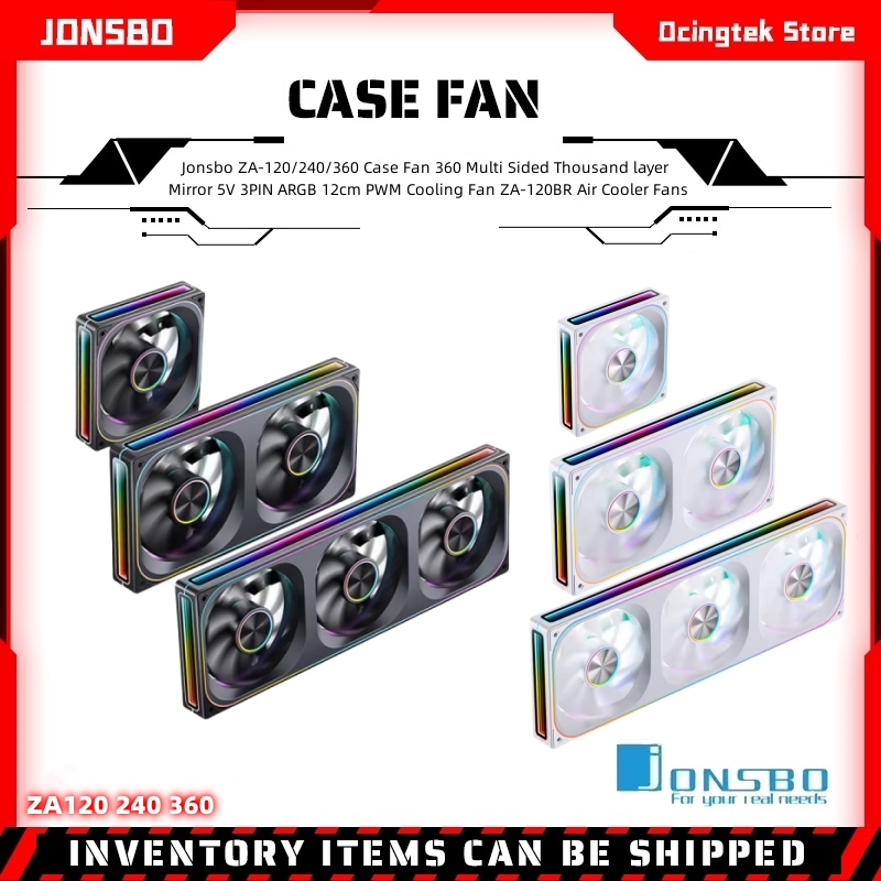 Jonsbo ZA-120/240/360 Case Fan 360 Multi Sided Thousand layer Mirror 5V ...
