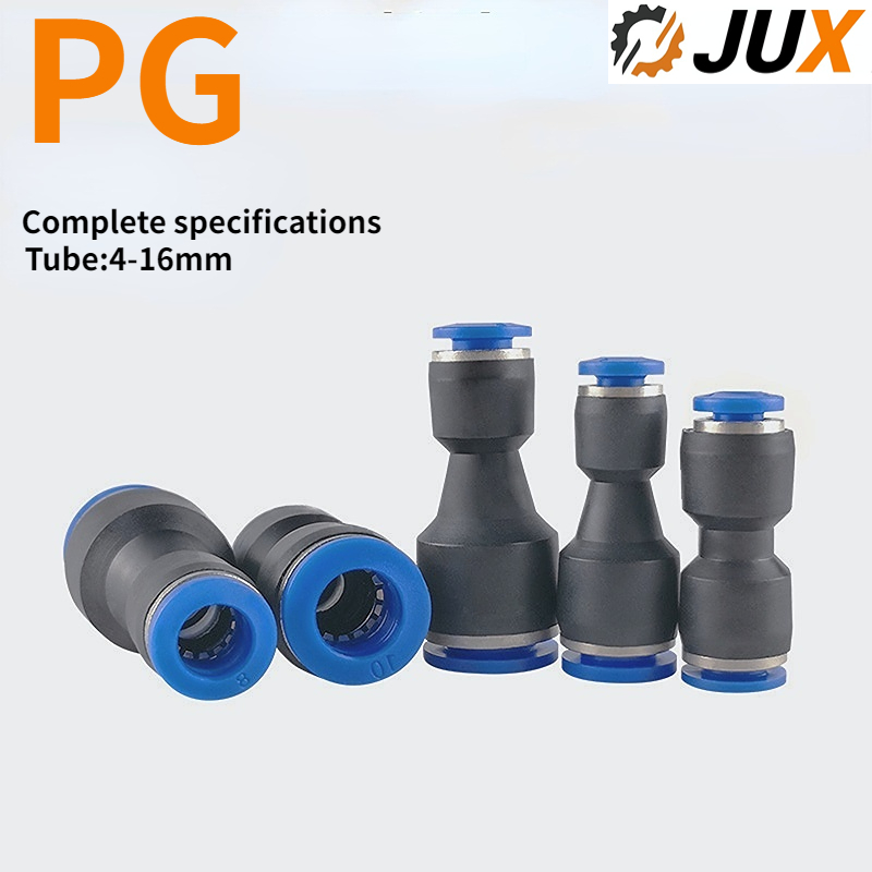 Pneumatic tracheal quick insertion straight through variable diameter adapter PG6-4/8-6/10-8/12 ...