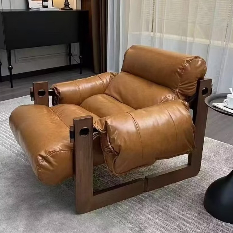 Mid Century Armchair, Single Reading Sofa Chair, Lounge Chair with wood ...