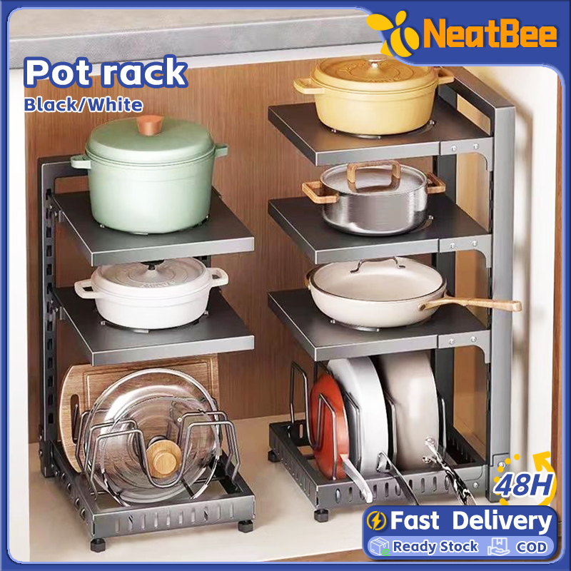 kitchen organizer rak periuk rak dapur rak periuk bertingkat pot rack ...