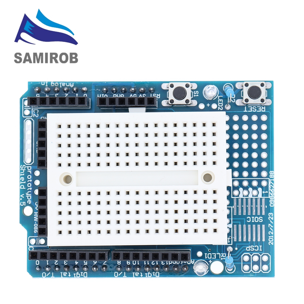 Smart Electronics UNO Proto Shield prototype expansion board with SYB-170 mini breadboard based ...