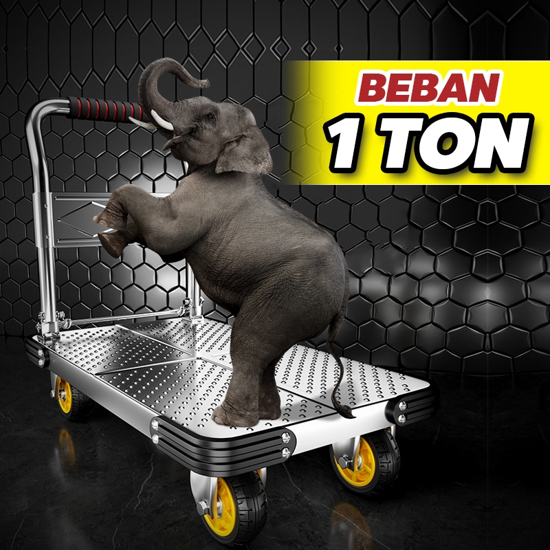 MOK Trolley Heavy Duty Troli Barang Foldable 1000KG Hand Truck 手推車 拉貨 Troli Beroda | Shopee Malaysia