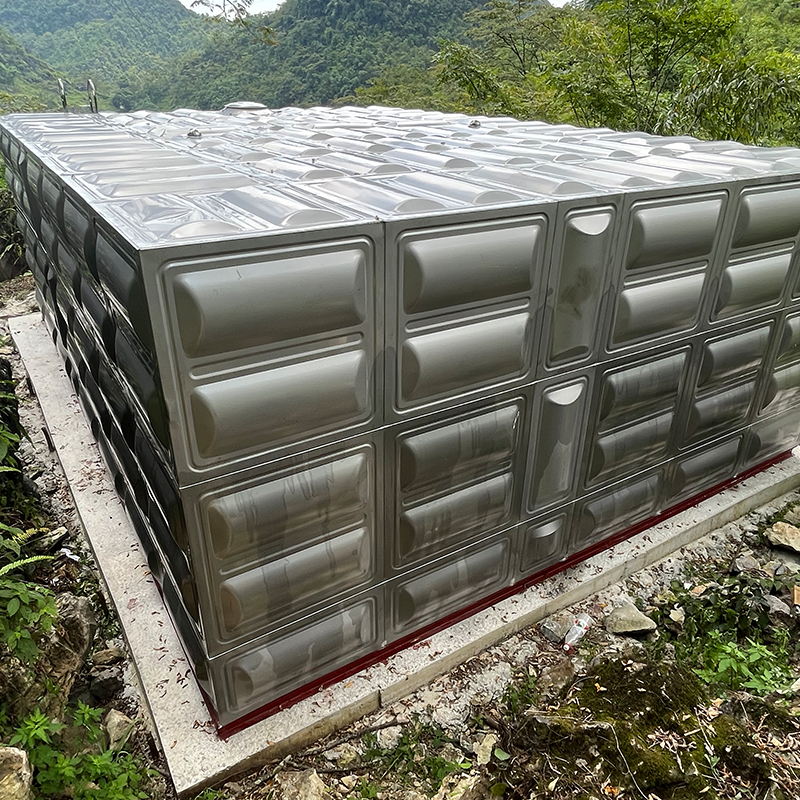 Tangki air keluli tahan karat 316 304 modular tersuai pasang siap ...