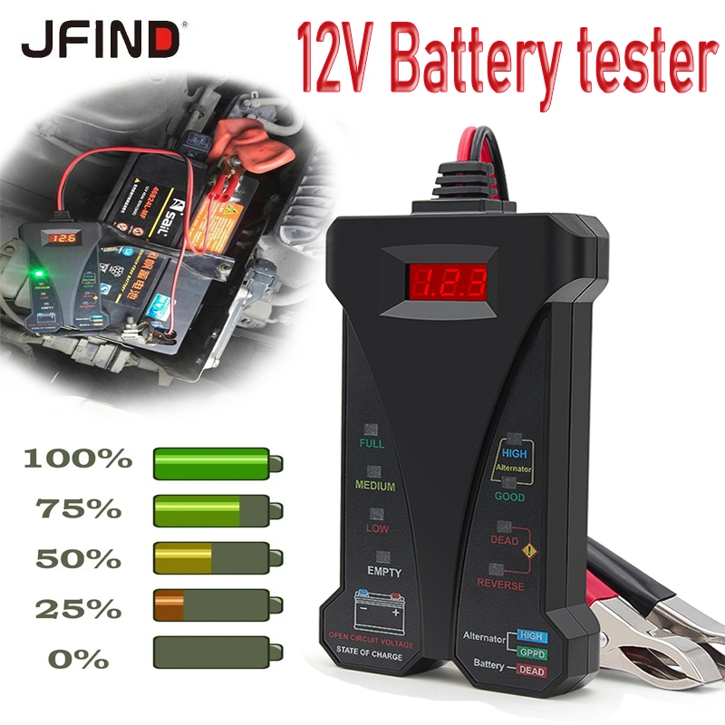 CNBJ-805A 12V Motorcycle Car Multi Functional Battery Tester LED Lead ...