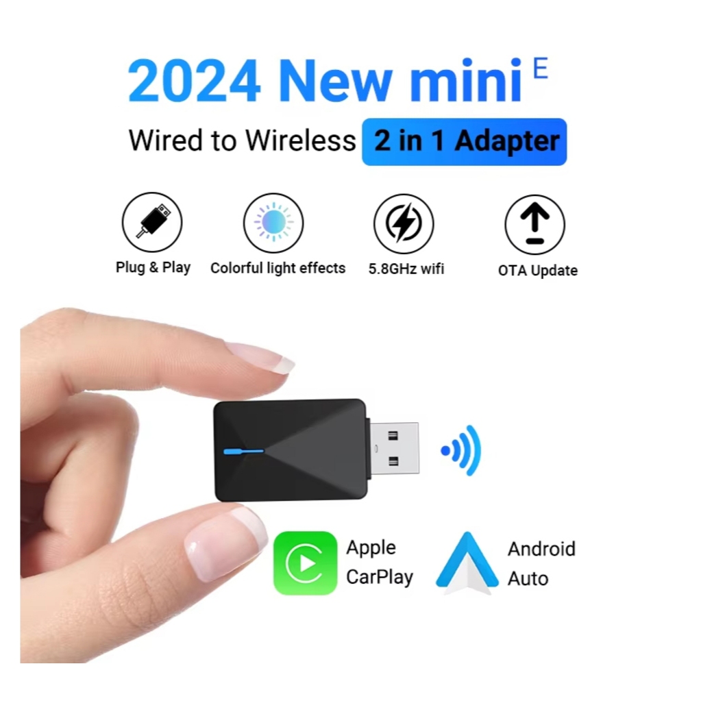NEW Mini 2in1 Wireless CarPlay&Android Auto Wireless Adapter Smart Mini ...