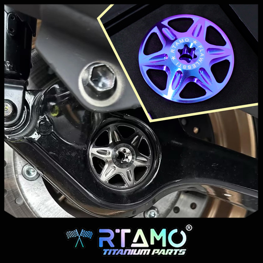 RTAMO Titanium Gr5 Xmax Forza Original Rear Nut Xmax Swing Arm Cap ...