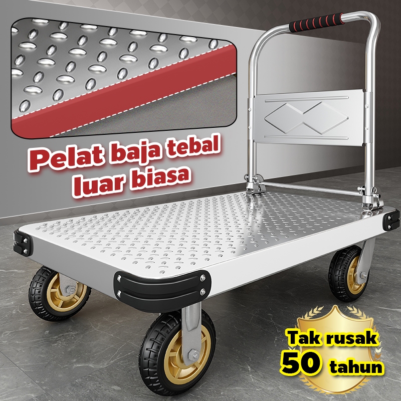 MOOM Trolley Heavy Duty Troli Barang Foldable 1000KG Hand Truck Troli Beroda 手推車 | Shopee Malaysia
