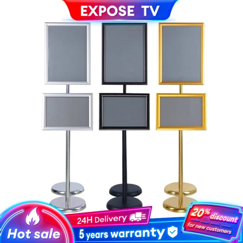 A3/A4 Metal Display Pedestal Sign Floor Holder Stand/Snap Frame Poster ...