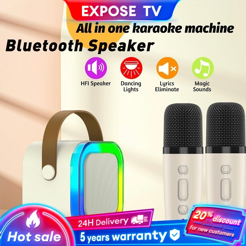 Microphone Speaker Wireless Karaoke Portable Bluetooth KTV Music Singing Speaker Mikrofon Mini ...