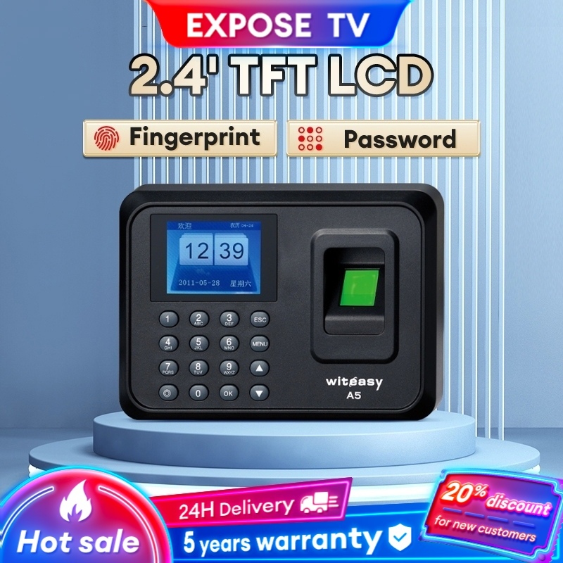 Thumbprint Attendance Machine Chinese English Fingerprint Punched-card ...
