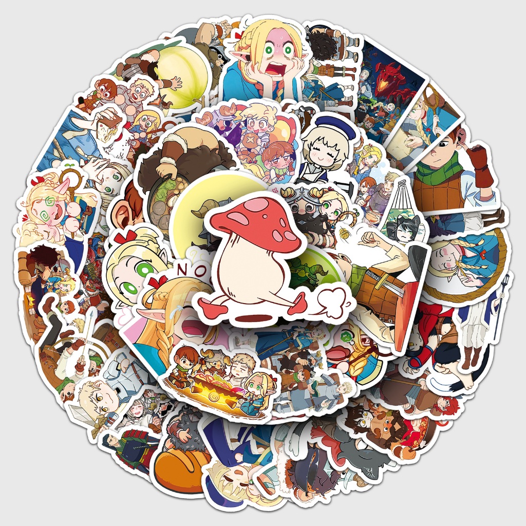 10/50 Piece Delicious in Dungeon Waterproof Stickers Suitcase Laptop ...