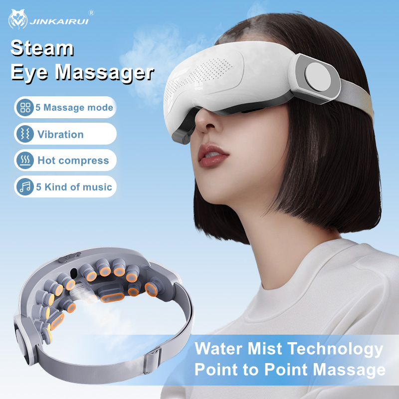 Jinkairui Steam Eye Massager with Heat Vibration Relieve Eye Fatigue ...