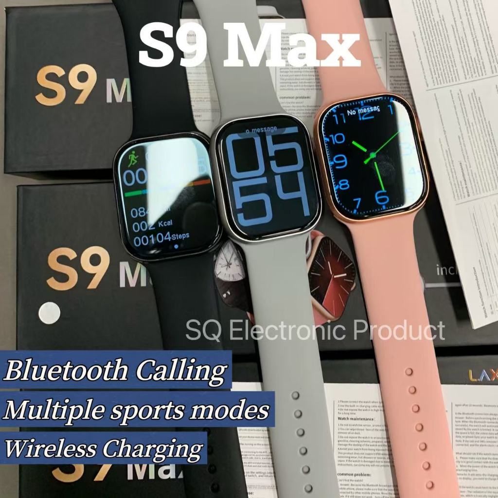 Quick Shipping 】 S9 Max Smart Watch Men's and Women's Sports Watch 2.19-inch HD Touch Screen ...