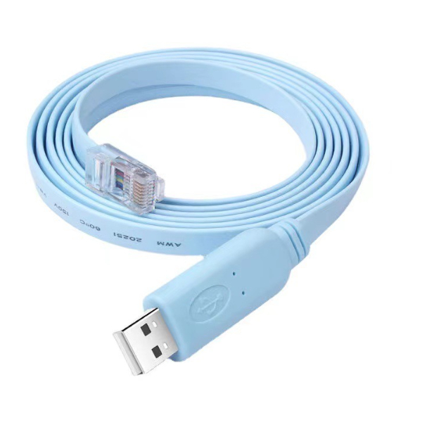 CH340 USB Serial RS232 to RJ45 Console Rollover Cable For Cisco Routers ...