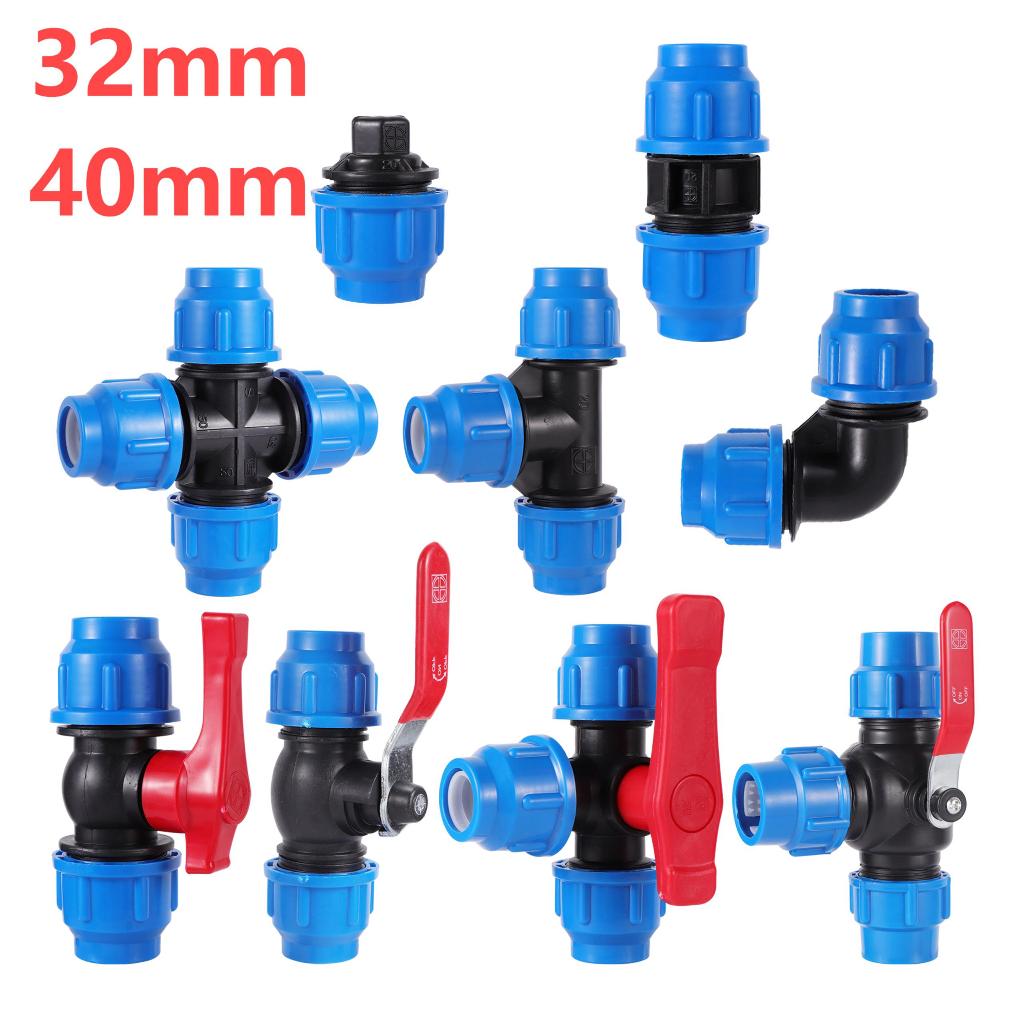 32mm/40mm PVC PE Pipe Faucet Water Distributor Plastic Straight Tee ...