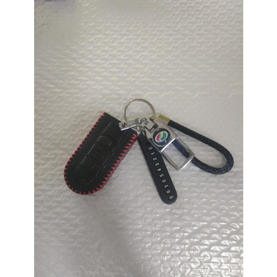 For PERODUA MYVI BEZZA AXIA ARUZ Genuine Leather Key Cover Key Holder ...
